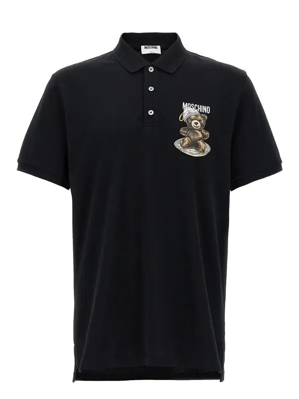 Moschino Press Polo Shirt - Black