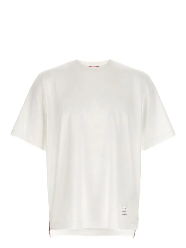 Thom Browne Rwb Knit Trim' T Shirt - White