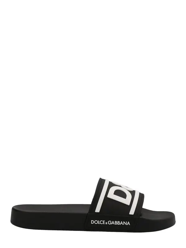 Dolce & Gabbana Logo Slides - White/black