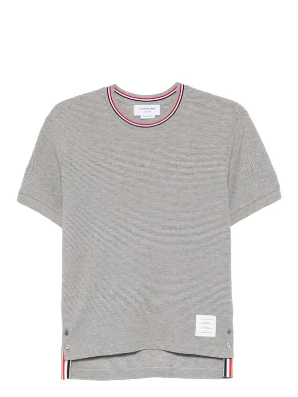 Thom Browne Rwb Cotton T Shirt - Light Grey