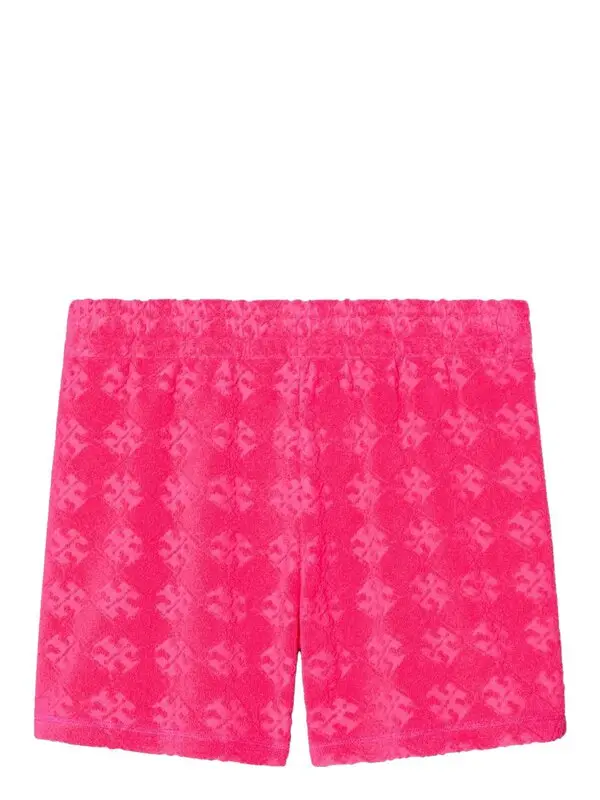Tory Burch Cotton Logo Shorts - Fuchsia