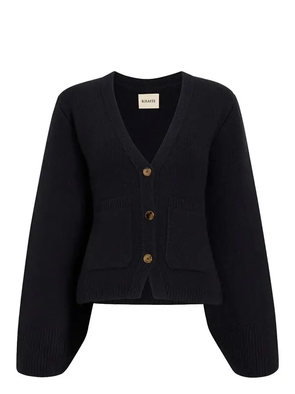 Khaite Scarlet Cashmere Cardigan - Black