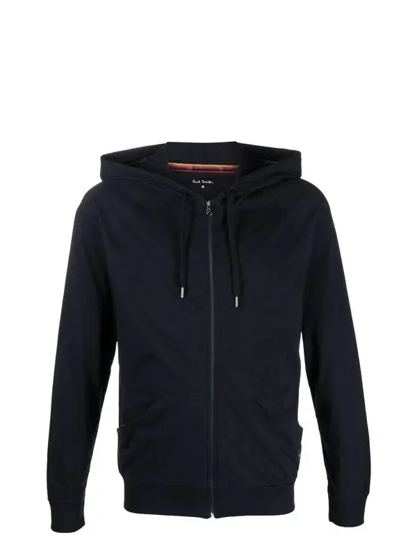 Paul Smith Signature Stripe Cotton Hoodie - Blue