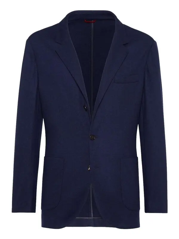 Brunello Cucinelli Cashmere Single-breasted Jacket - Blue