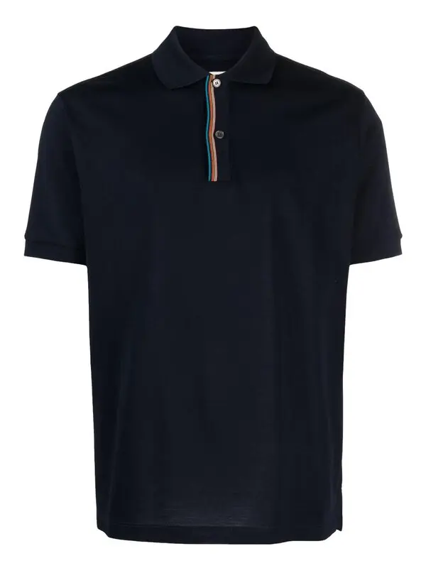 Paul Smith Signature Stripe Cotton Polo Shirt - Blue