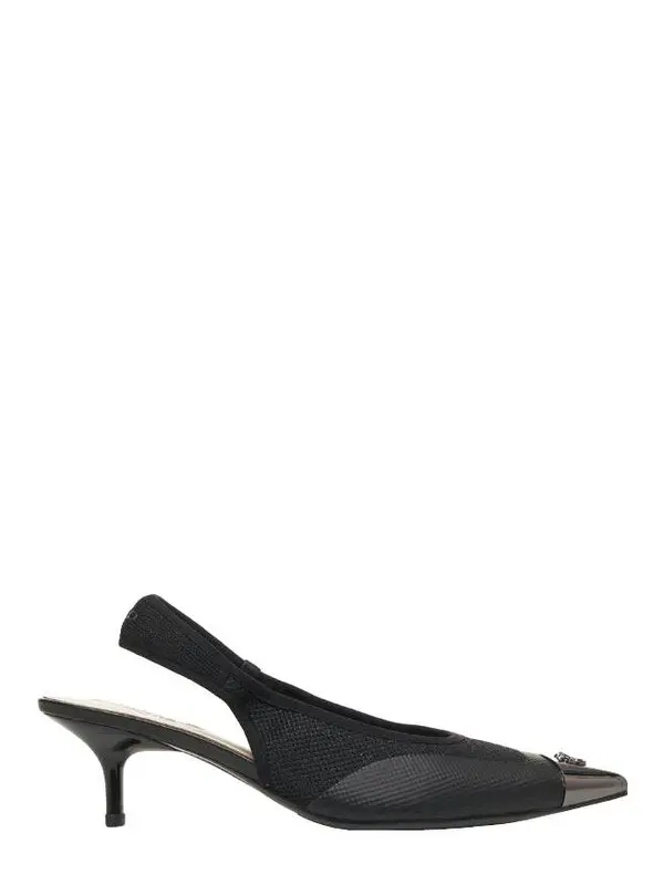 Pinko Pointed Slingbacks With Logo - Black