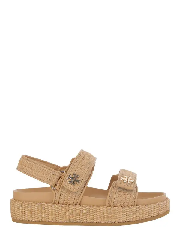 Tory Burch Kira Raffia Sandals - Natural