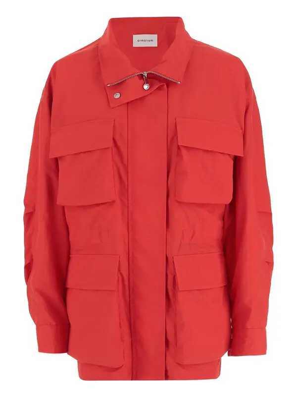 ARMARIUM Multi Pocket Nylon Jacket - Red