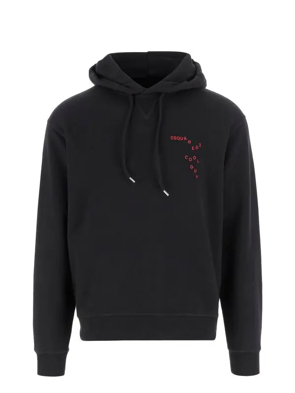 Dsquared2 Cotton Sweatshirt With Logo - Black