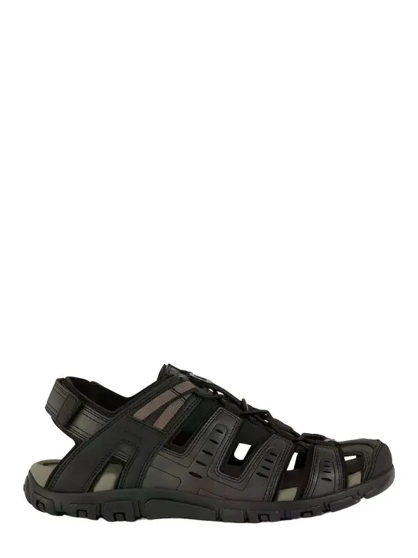 Geox Panelled Sandals - Black