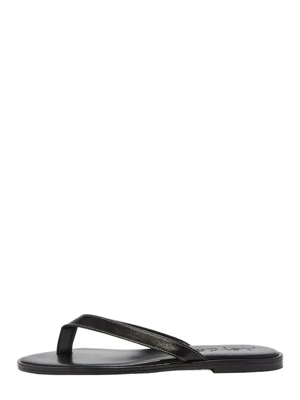 AeydĒ Melody Leather Thong Sandals - Black