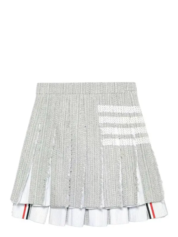 Thom Browne 4-bar Tweed Mini Skirt - Grey
