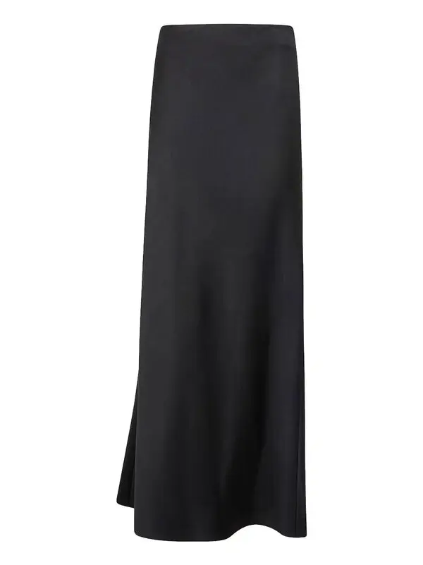 Carven Asymmetric Satin Skirt - Black