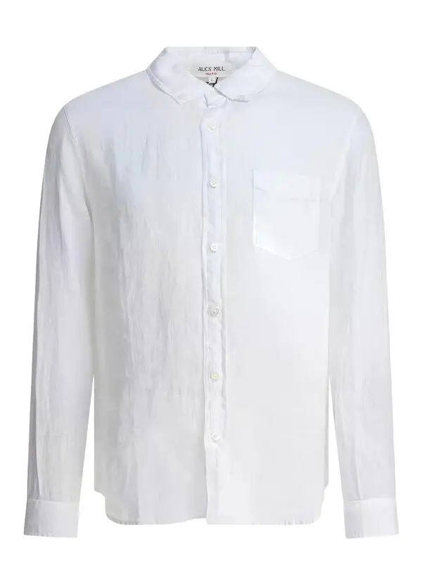 ALEX MILL Long-sleeve Linen Shirt - White