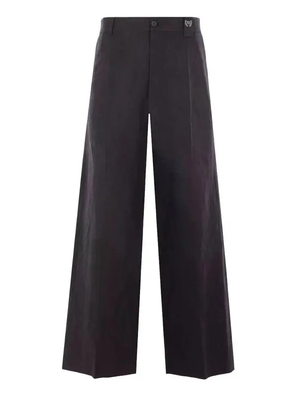 Balenciaga Logo-embroidered Trousers - Black
