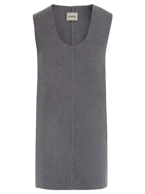 Khaite Wool Sleeveless Dress - Grey