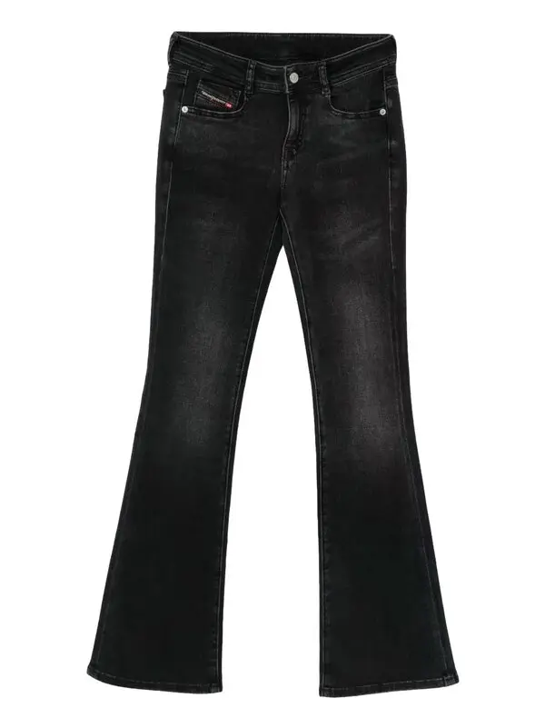 DIESEL® Bootcut Jeans With Logo Tag - Black