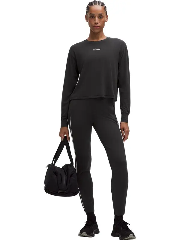 Lululemon Everlux Slim-fit High-rise Track Pant - Black/white