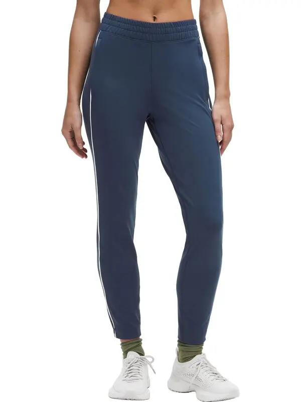 Lululemon Everlux Slim-fit High-rise Track Pant - Club Blue/white