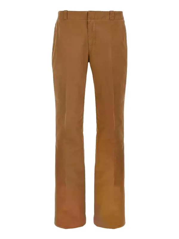 Alexander McQueen Cotton Chino Trousers - Brown