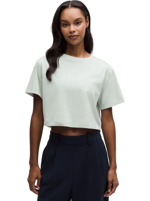 Lululemon All Yours Organic Cotton Cropped T-shirt - Pelican