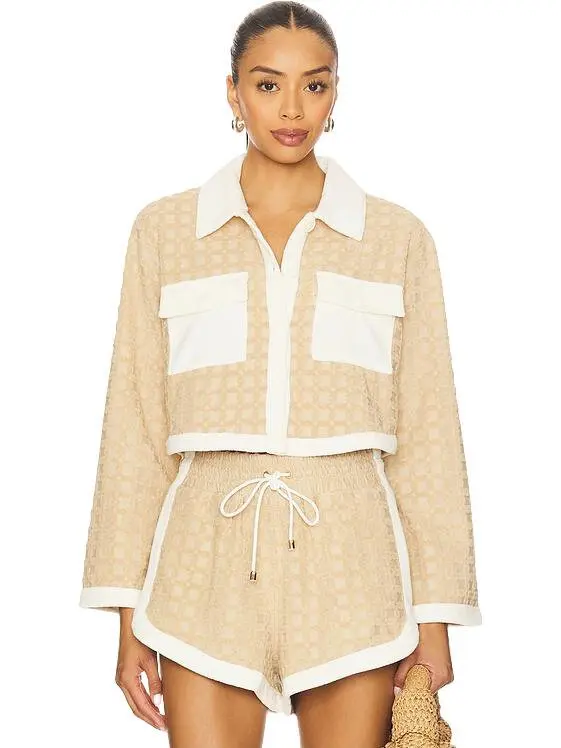 Veronica Beard Zariah Cardigan - Stone Khaki