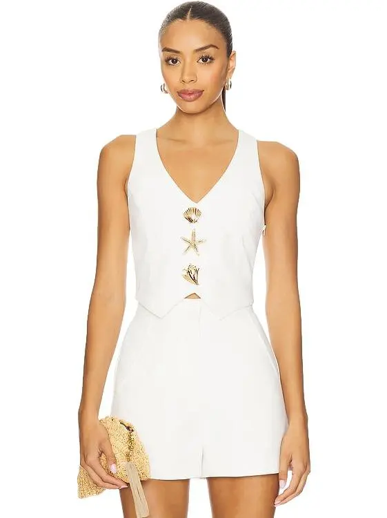 Amanda Uprichard Paltrow Vest - Ivory