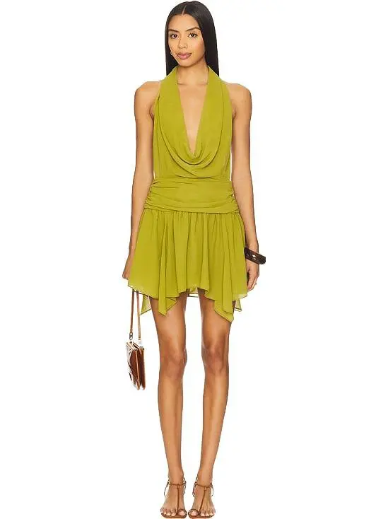 LOVERS AND FRIENDS Demi Mini Dress - Moss Green