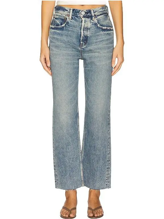 Moussy Vintage Plainedge Wide Straight - Blue