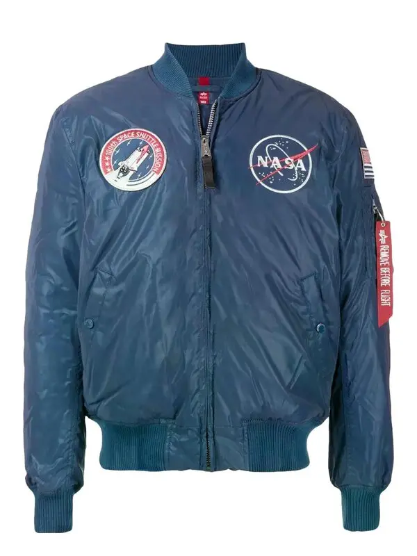 Alpha Industries Nasa-patch Bomber Jacket - Blue