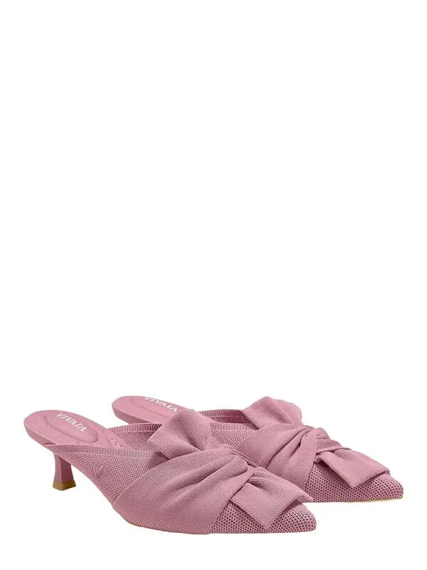 Vivaia Pointed-toe Bow Sandals - Mauve