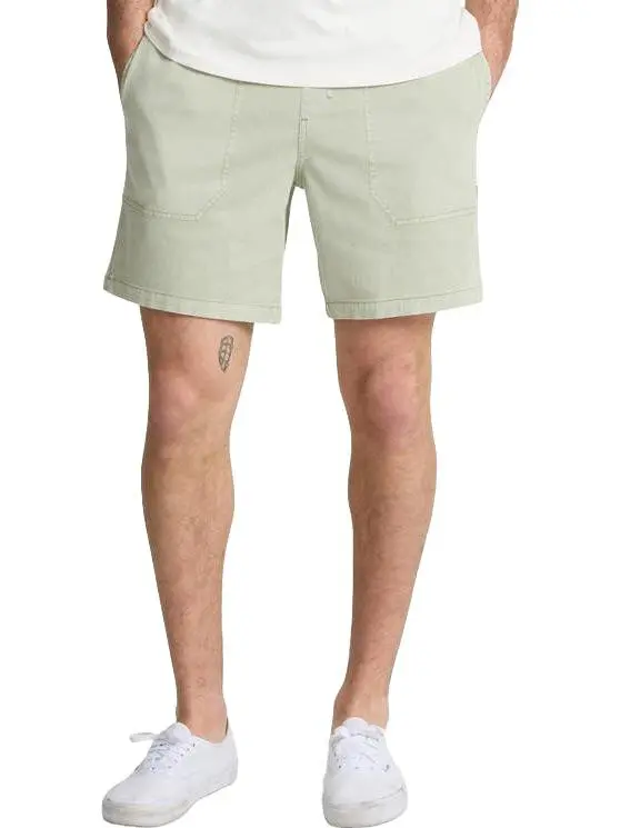 ROARK Made To Fade Stretch Cotton Drawstring Shorts - Washed Sag