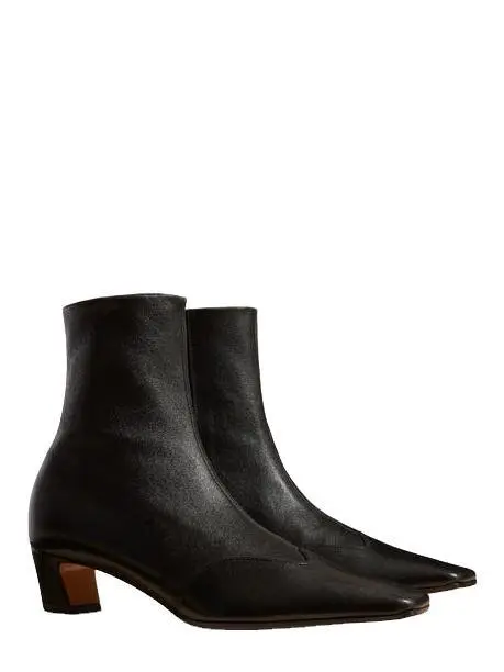 Khaite Nevada Square Toe Bootie - Black