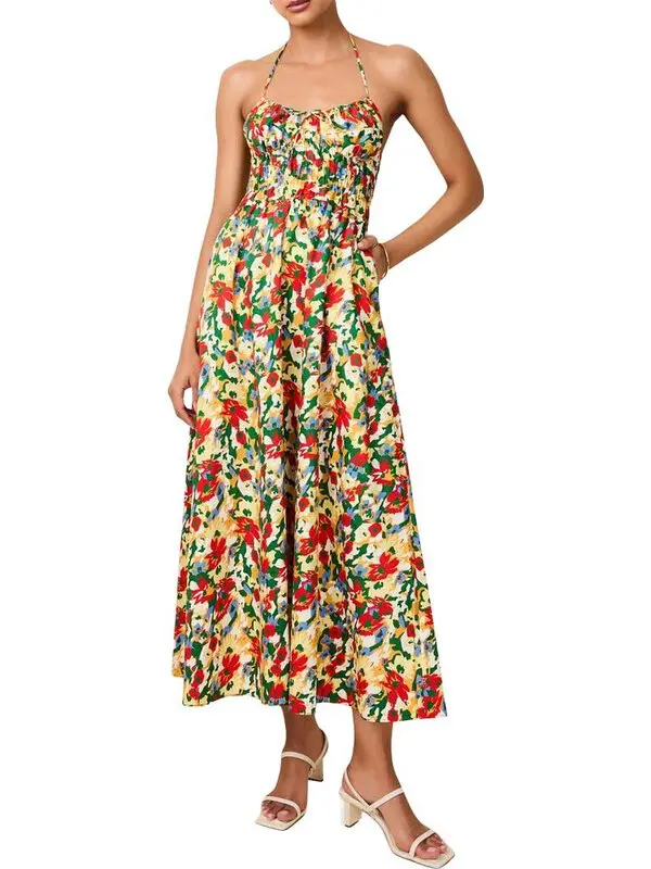 Solid & Striped The Lolita Floral Print Maxi Dress - Picasso Floral