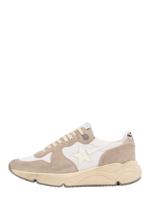 GOLDEN GOOSE Running Sole Sneakers - Optic White/grey/rock Phyton