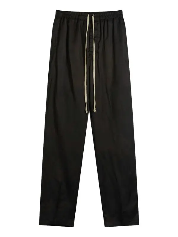 Rick Owens Twill Drawstring Trousers - Black