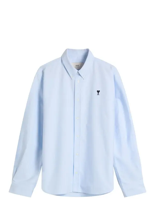 Ami Cotton Oxford Classic Shirt - Bleu Ciel