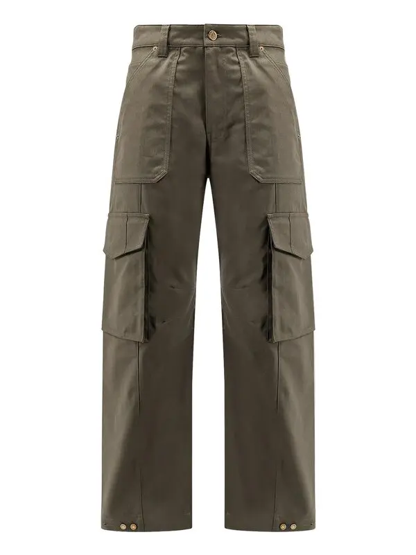Golden Goose Leniin Cotton Blend Trousers - Green
