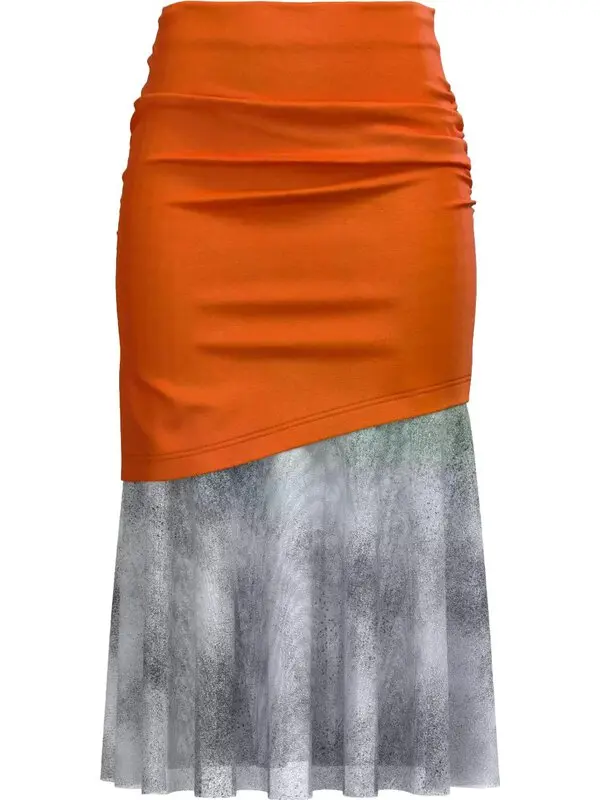 MARGHERITA MACCAPANI The Rouched High-waisted Skirt - Grey