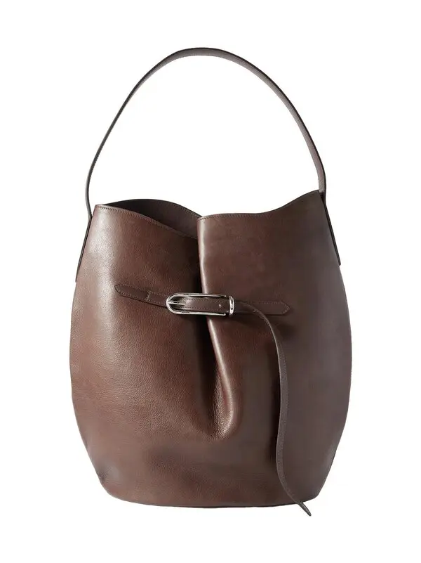 LIFFNER Leather Bucket Bag - Brown