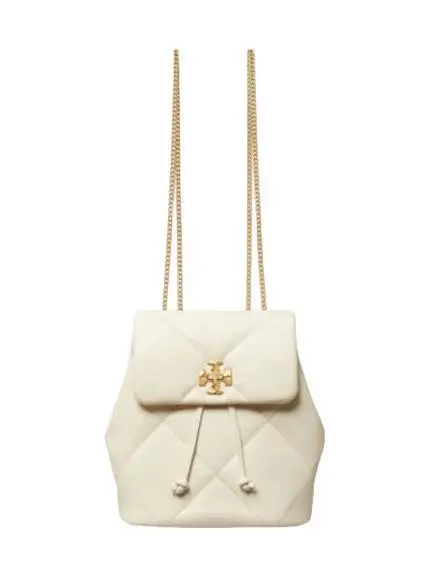 Tory Burch Kira Diamond Quilt Small Backpack - Warm White