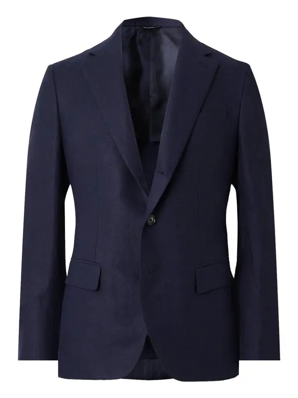 Loro Piana Linen Suit Jacket - Blue