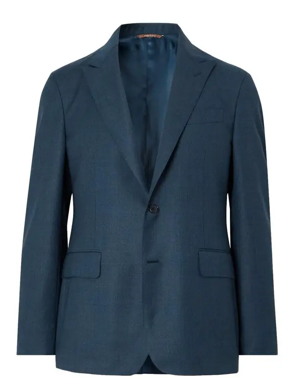 Canali Wool-twill Suit Jacket - Blue