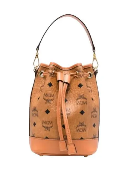 Mcm Dessau Vi Mini Drawstring - Cognac