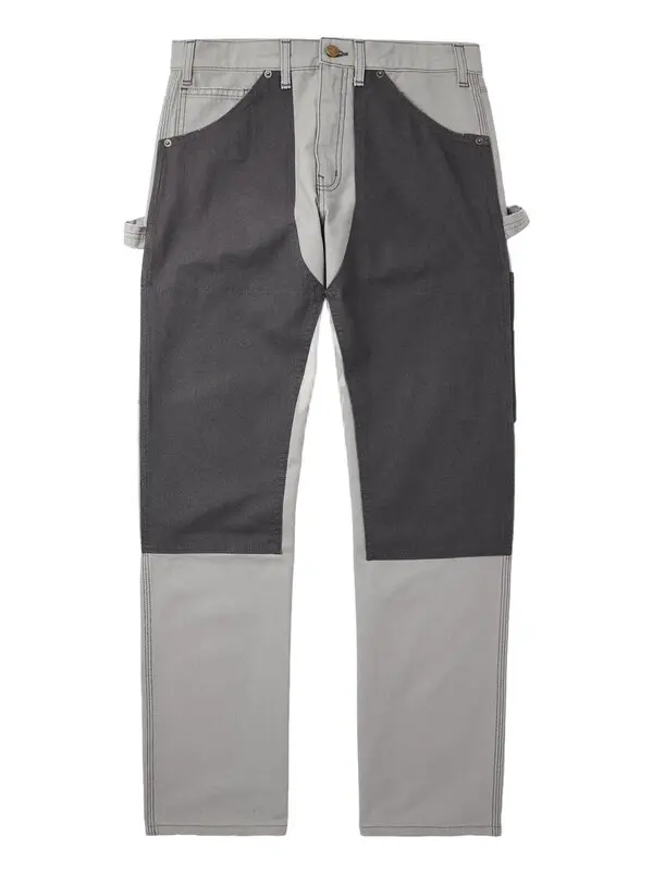 CHERRY LOS ANGELES Straight-leg Cotton-canvas Trousers - Gray