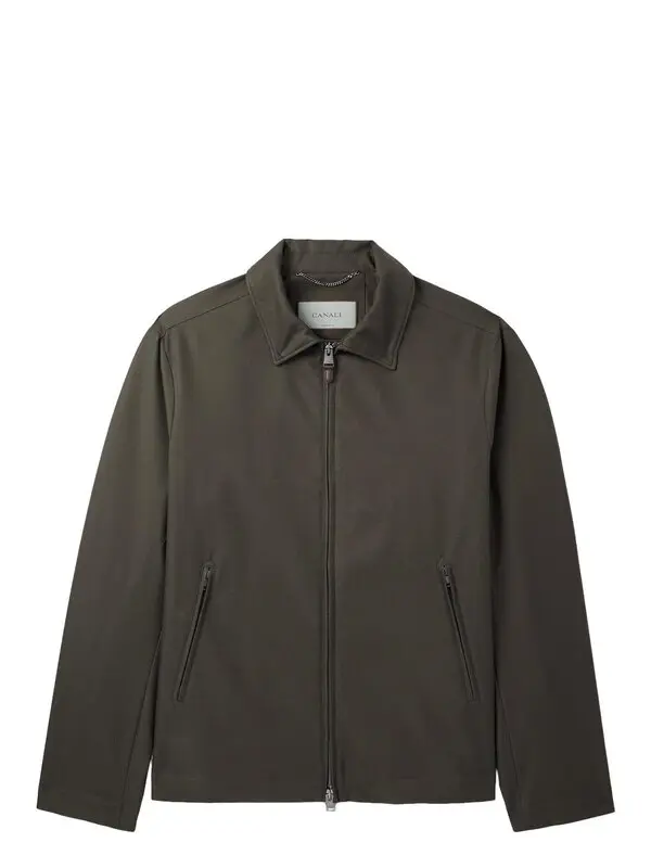 Canali Shell Bomber Jacket - Brown