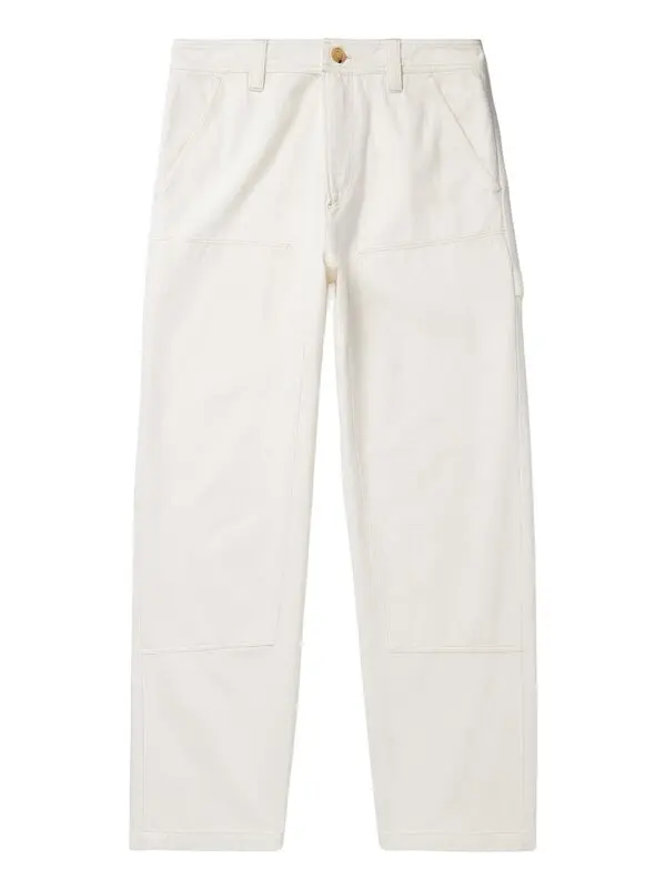 A.p.c. Gustav Straight-leg Organic Cotton-twill Trousers - Neutrals