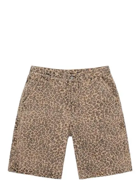 StÜssy Denim Work Short - Leopard