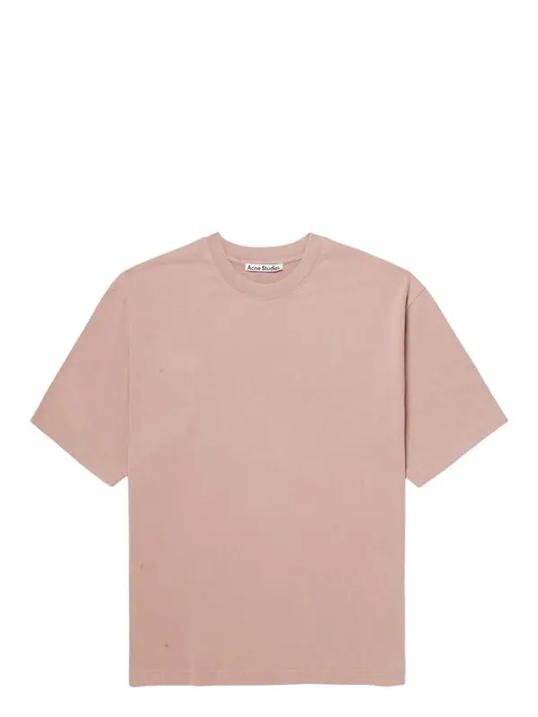 Acne Studios Extorr Logo-appliquéd Garment-dyed Cotton-jersey T-shirt - Purple