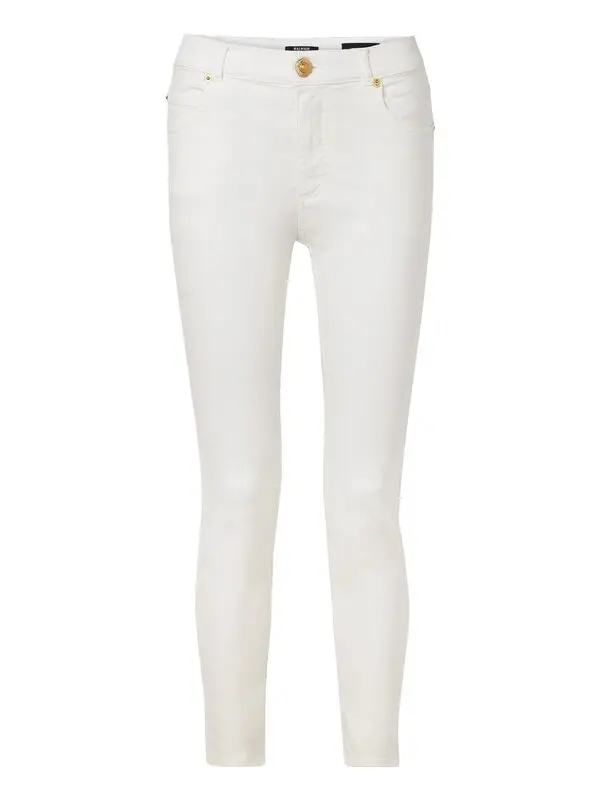 Balmain High-rise Skinny Jeans - Off-white